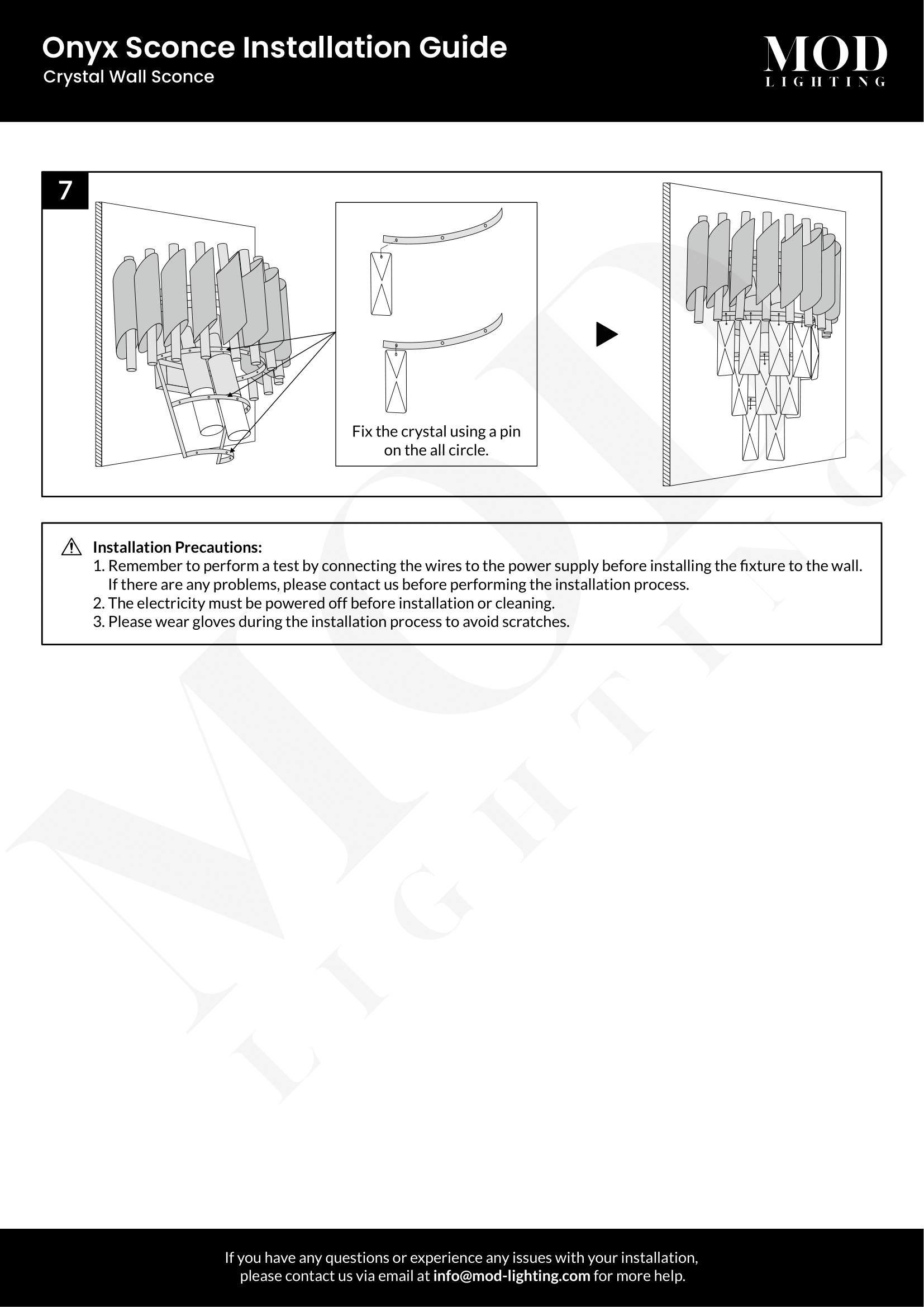 Onyx Sconce Installation Guide